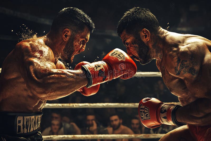 Fight for Identity: an Intense Scene of Two Fighters Battling for Their ...