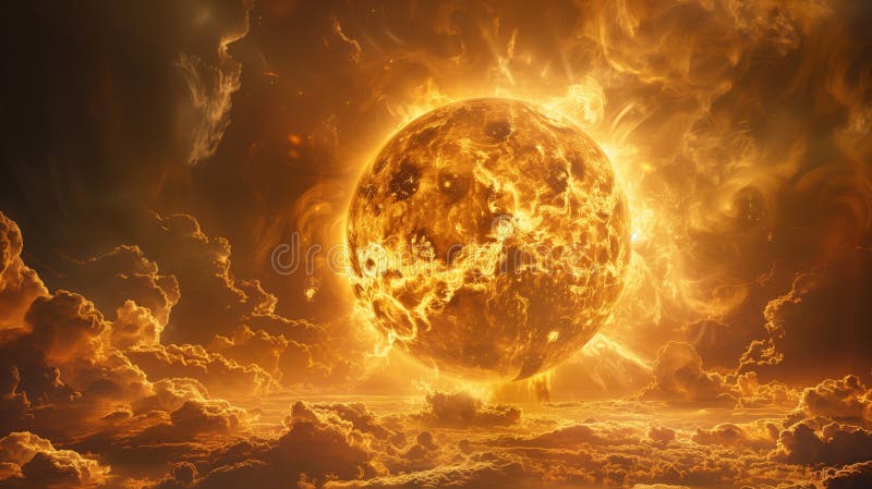 Intense Solar Activity Depicted with a Fiery Celestial Event Impacting ...