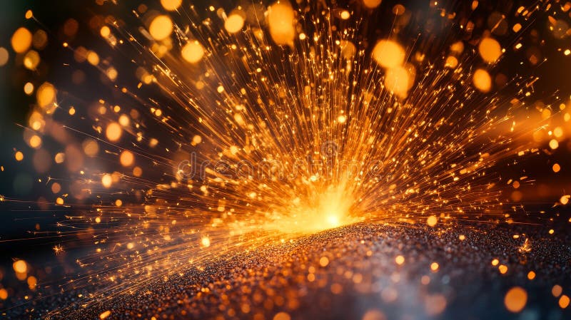 Intense Sparks and Glowing Particles Create Vibrant Explosion of Heat ...