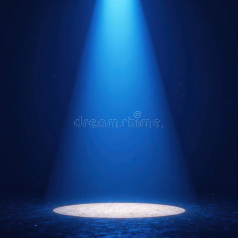 Intense Spotlight Beams Pierce Royal Blue Backdrop, Celestial, Dramatic ...