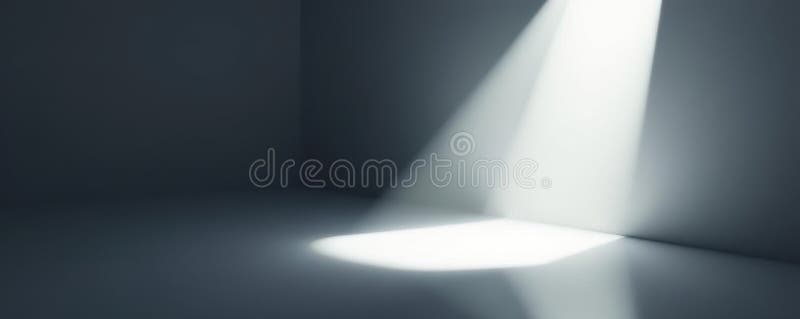 Intense Spotlight, Stark Shadows, Minimalist White Space, Angle ...