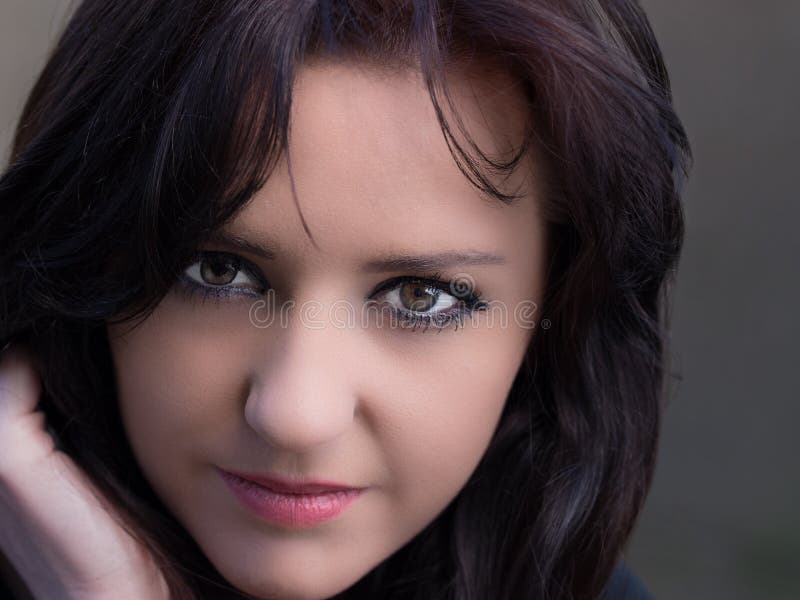 Pretty Woman Intense stare stock image. Image of glamor - 17506315