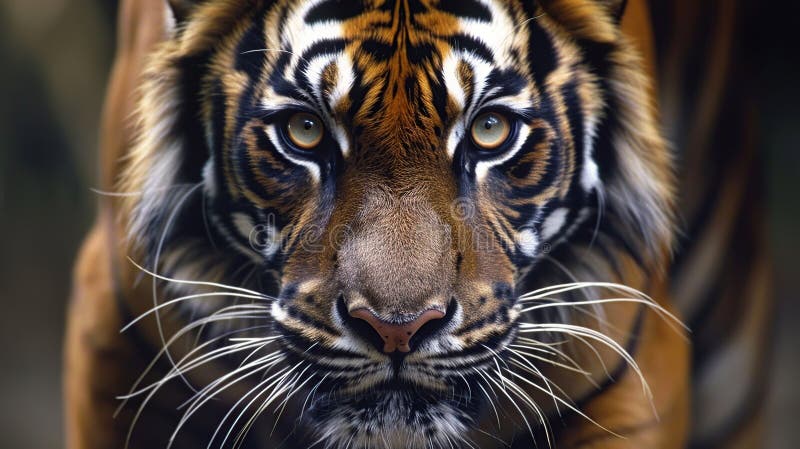 Intense Stare of a Tiger stock illustration. Illustration of look ...
