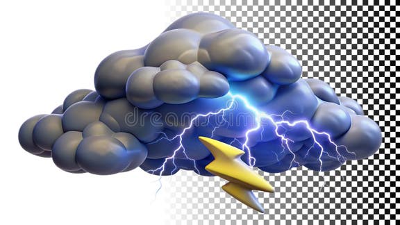 Storm Cloud with Lightning, Thunder, and Dramatic Weather Png ...