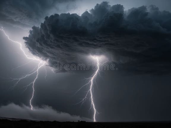 Intense Thunder and Lightning in Nature - Electrifying Storm Scene ...