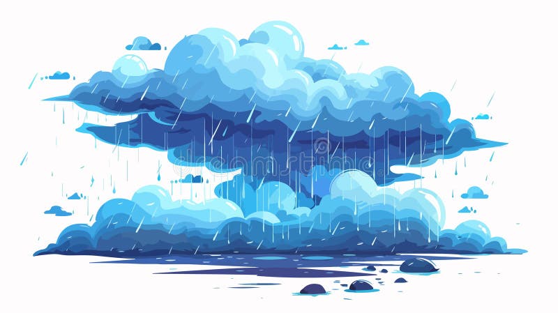 Intense Thunderstorm with Rain and Dramatic Weather Conditions Stock ...