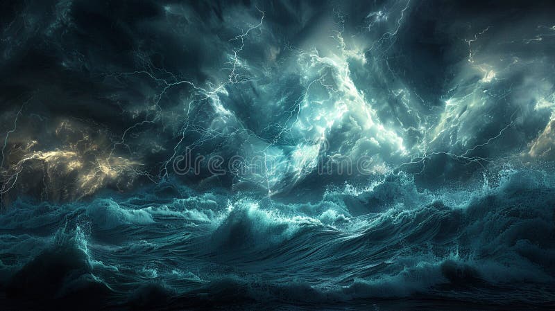 Intense Thunderstorm Unleashes Powerful Waves and Dramatic Lightning ...