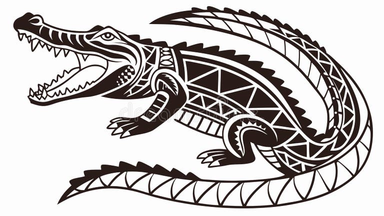 Tribal Crocodile Stock Illustrations – 694 Tribal Crocodile Stock ...