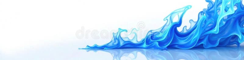 Intense, Vibrant Blue Flames Dancing Against Pure White , Wallpaper ...