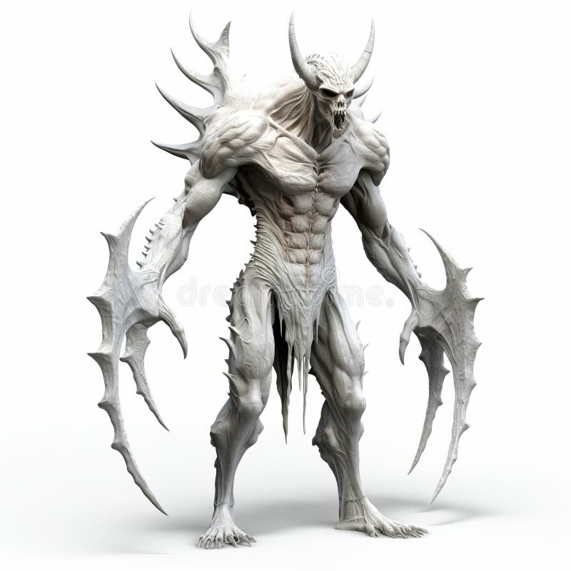 Intense White Demon: a Captivating Cryengine Figure with Sharp Claws ...