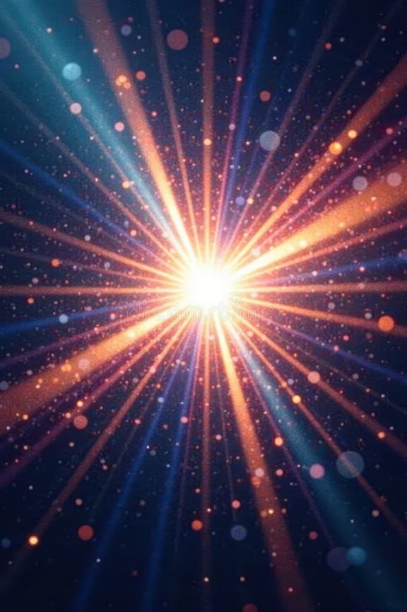 Intense White Light Burst, Radiating Outwards , Dynamic, Sparkle, Light ...