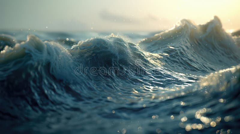 Intensely Detailed View of a Sea Wave, Capturing the Fine Patterns of ...