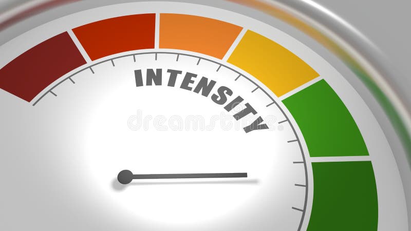 Intensity Measuring Device with Arrow and Scale. 3D Render Stock ...