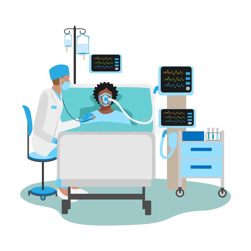 Doctor and Nurse Care for Patients in the Intensive Care Uni Stock ...