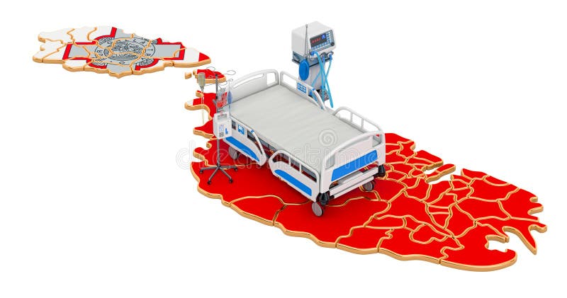 Intensive Care Unit, ICU. Medical Ventilator, Adjustable Hospital Bed ...