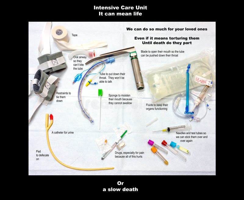 Intensive Care Unit Life or Death Stock Photo - Image of support ...