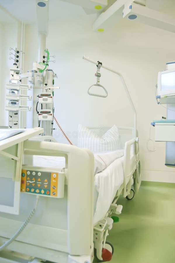 Intensive Care Unit with Monitors Stock Photo - Image of illness ...