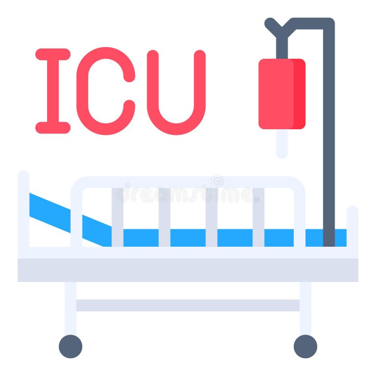 Intensive Care Unit Vector Illustration, Flat Style Icon Stock Vector ...