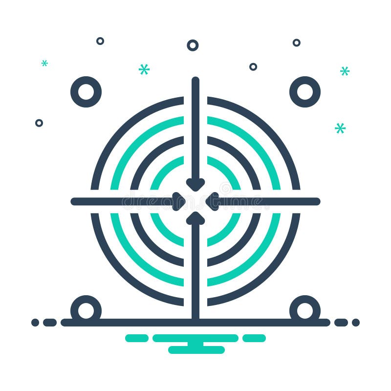 Mix Icon for Intent, Aim and Set Stock Illustration - Illustration of ...