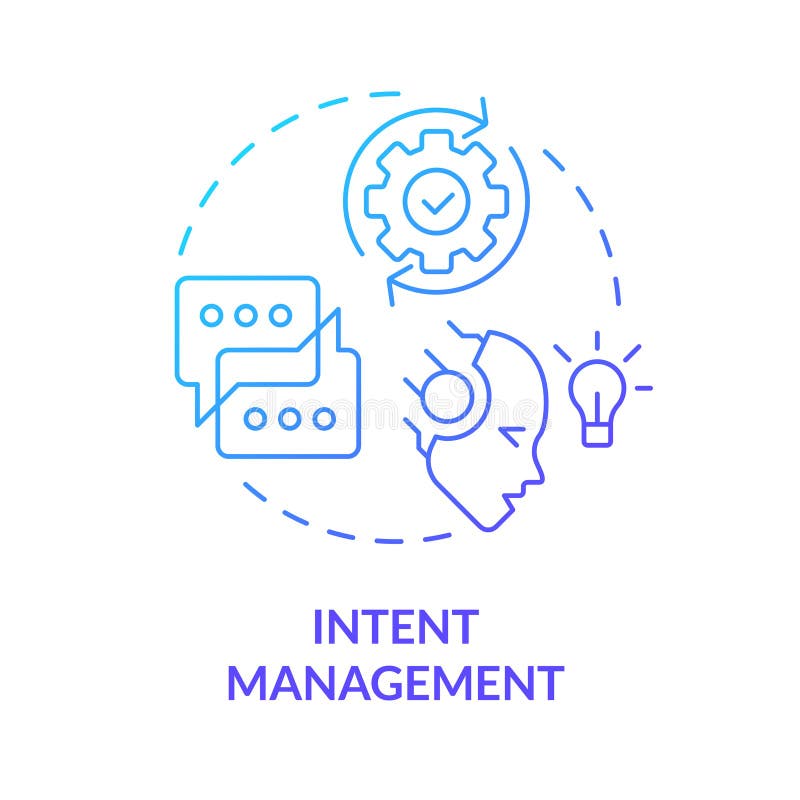 Intent Management Soft Blue Concept Icon Stock Vector - Illustration of ...