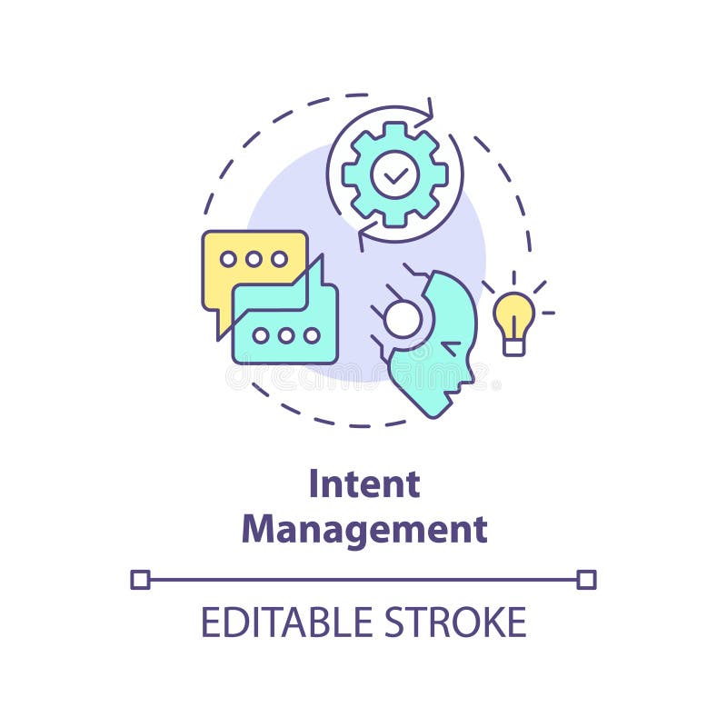 Intent Management Multi Color Concept Icon Stock Vector - Illustration ...