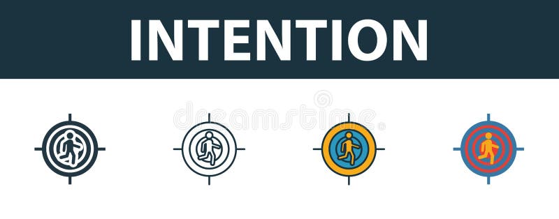 Intention Icon Set. Premium Symbol in Different Styles from ...