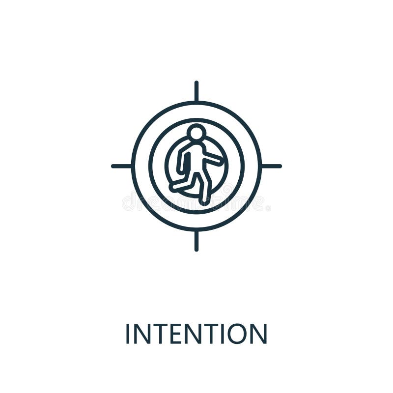 Intention Outline Icon. Thin Line Concept Element from Productivity ...