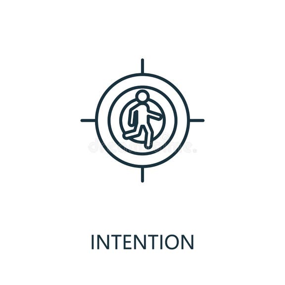 Intention Outline Icon. Thin Line Concept Element from Productivity ...