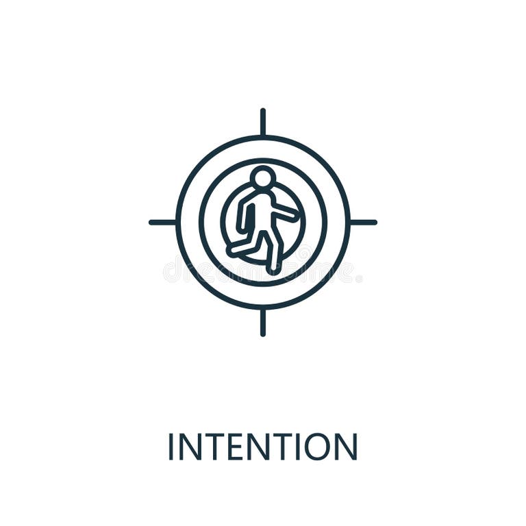 Intention Outline Icon. Thin Line Concept Element from Productivity ...