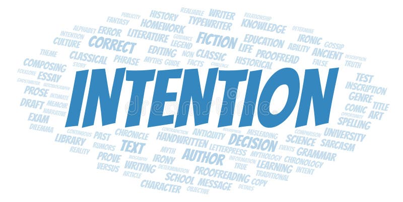 Intention Typography Word Cloud Create with the Text only Stock ...