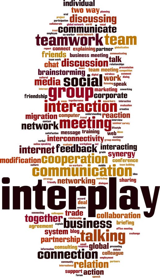 Inteplay word cloud stock vector. Illustration of relation - 213390178