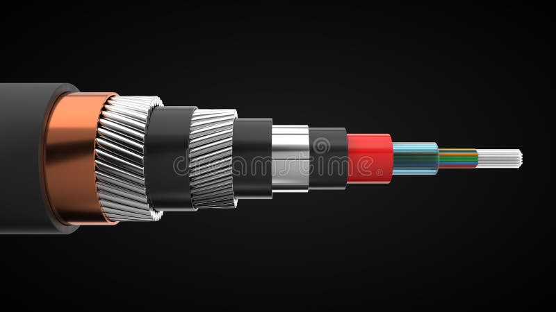 Inter Continental Internet Cable Cut Off. Underwater Cable Showing ...