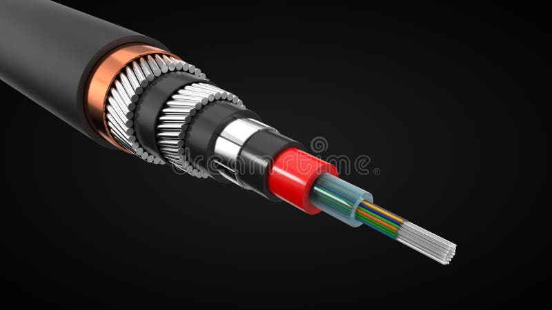 Inter Continental Internet Cable Cut Off. Underwater Cable Showing ...