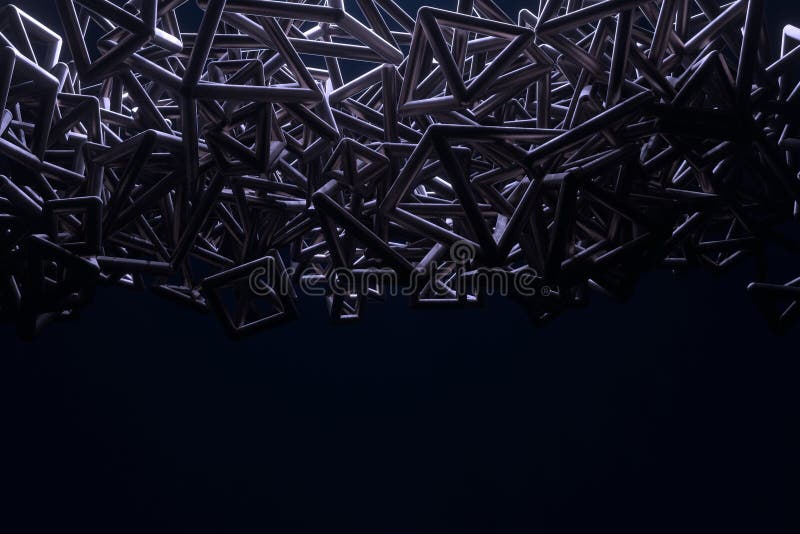 Inter-locked Square, Flying Box for Design Texture, Background. 3D ...