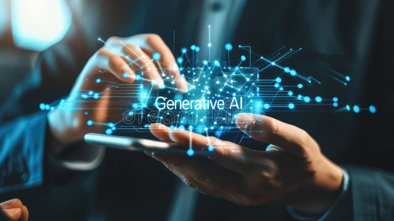 Interact with AI Artificial Intelligence Brain Processor Generative AI ...