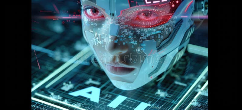Interact with AI Artificial Intelligence Brain Processor Generative AI LLMs Stock Image - Image ...
