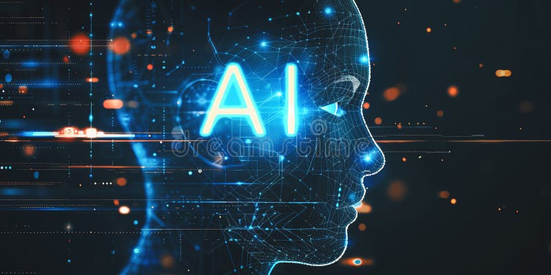 Interact with AI Artificial Intelligence Brain Processor Generative AI LLMs Stock Photo - Image ...