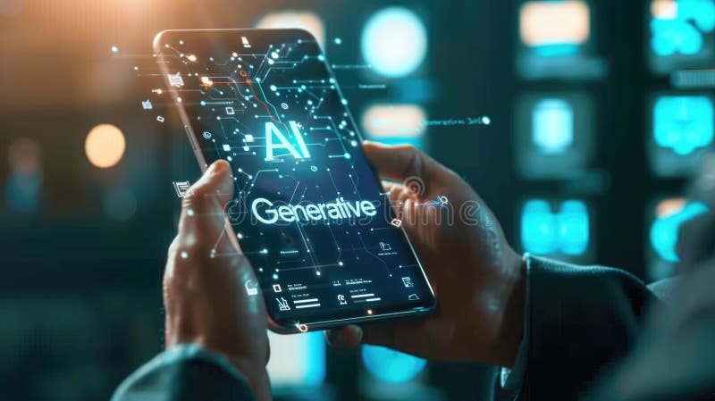 Interact with AI Artificial Intelligence Brain Processor Generative AI ...