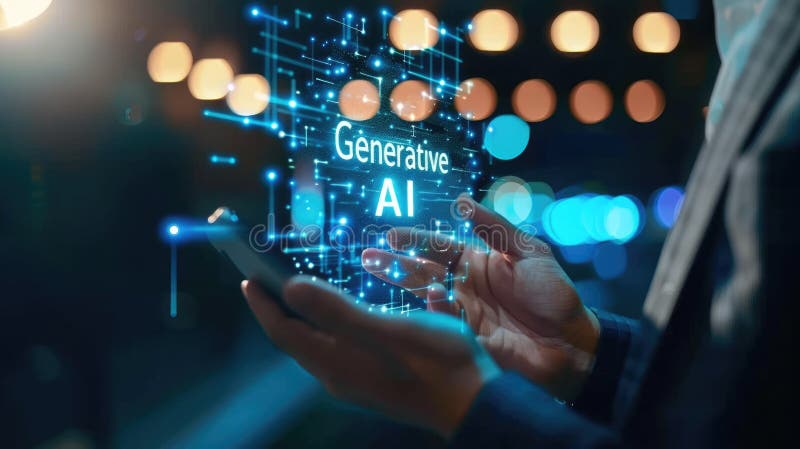 Interact with AI Artificial Intelligence Brain Processor Generative AI ...