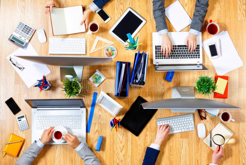 Interacting As Team for Better Results . Mixed Media Stock Photo ...