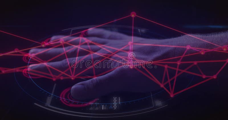 Interacting with Digital Animation, Hand Exploring Red Network ...