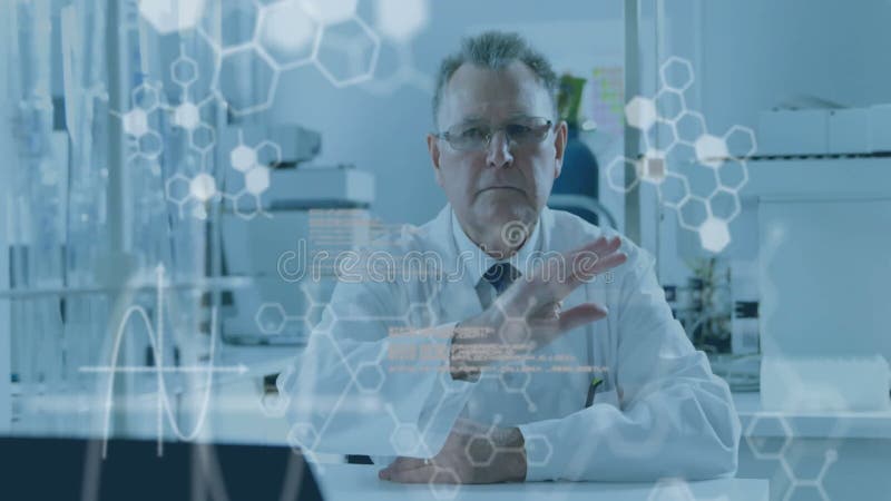 Interacting with Digital Animation, Scientist Exploring Hexagonal ...