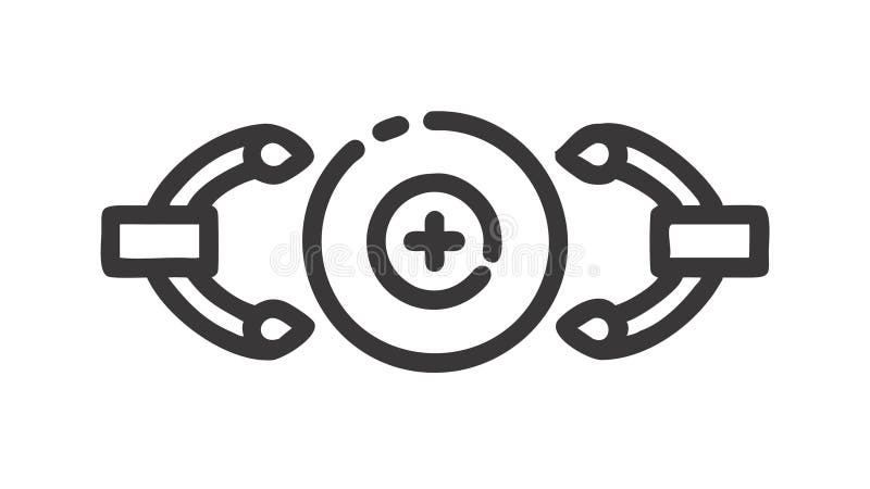 Interacting Elements Icon. Data Exchange, System Integration, Connection, Vector Design ...
