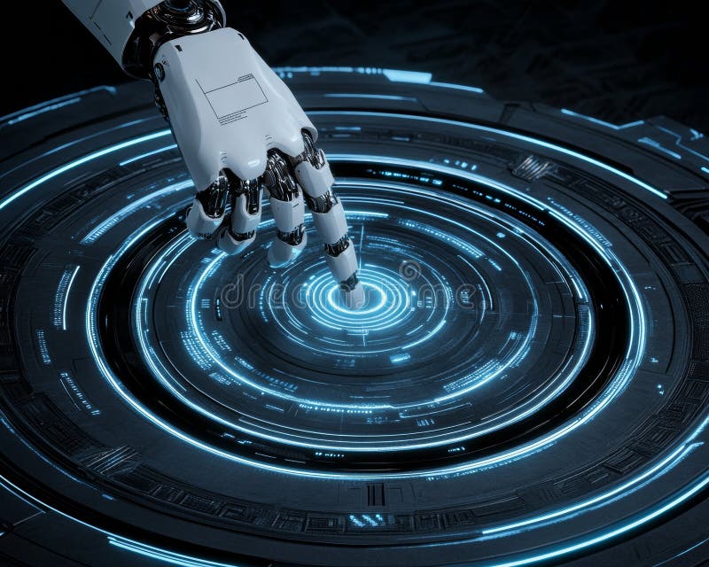 Interacting with a Futuristic Digital Interface is the Function of the ...