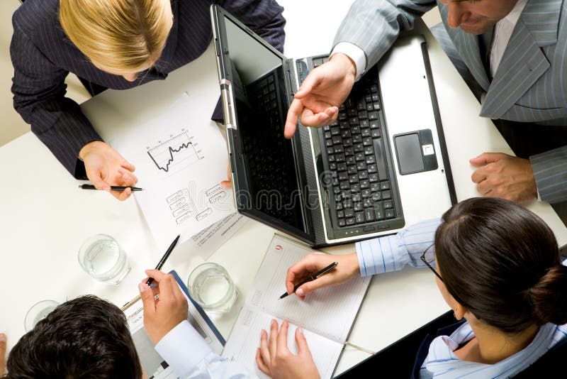 Interaction stock image. Image of company, busy, computer - 12169937