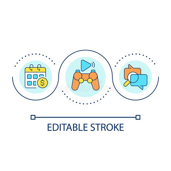 Interaction with Audience Loop Concept Icon Stock Vector - Illustration ...