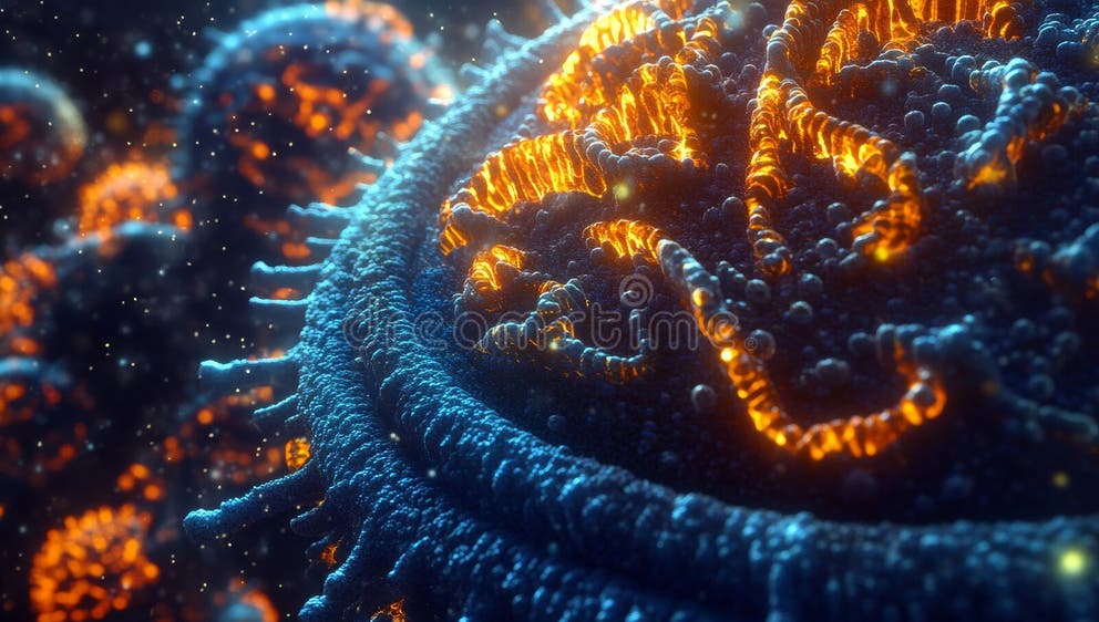 The Interaction between Cells and Bacteria is Depicted in a Detailed 3D ...