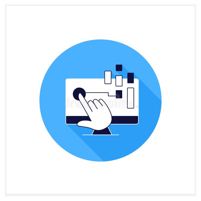 Interaction data flat icon stock vector. Illustration of transaction ...