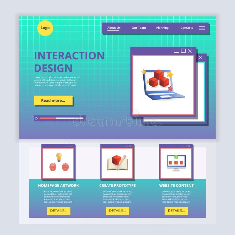 Website Template Prototype Stock Illustrations – 2,418 Website Template ...
