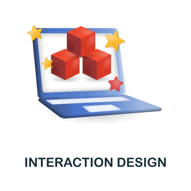 Interaction Design Icon. 3d Illustration from Web Development ...